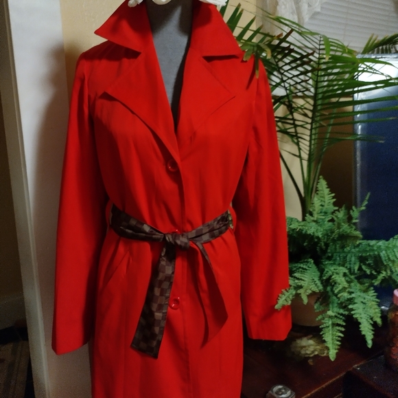 Louis Vuitton | Jackets & Coats | Very Chic Vintage Rare Red Louis ...